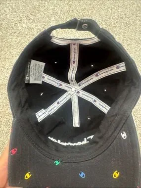 Champion | Accessories | Champion Black Cap With Multicolor Mini C ...